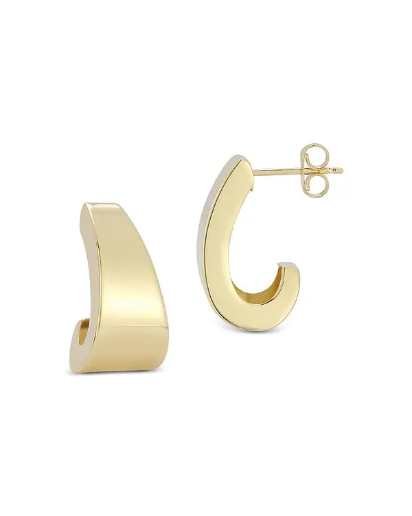 Bloomingdale'S 14k Yellow J Hoop Earrings - Gold