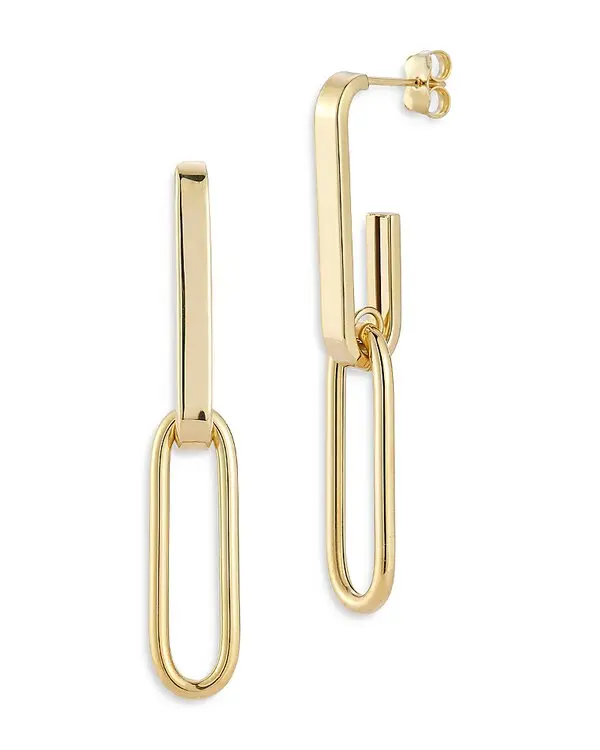 Bloomingdale'S 14k Yellow Elongated Link Drop Earrings - Gold