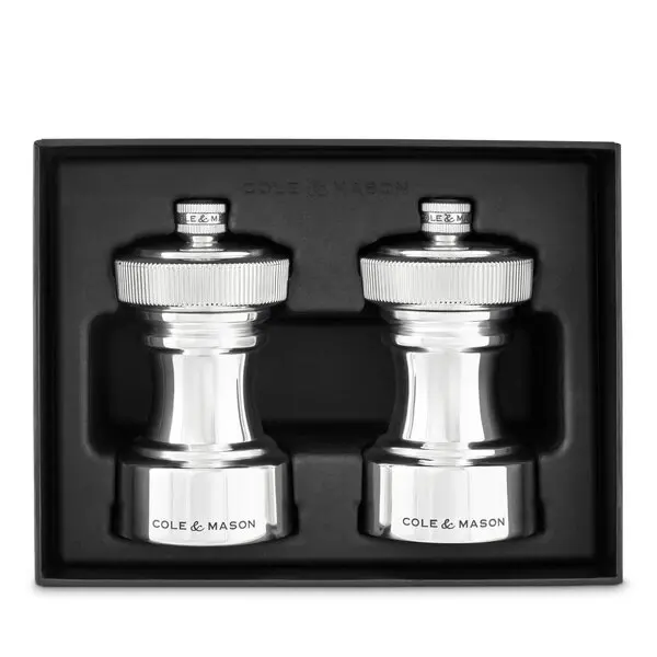 COLE & MASON Hoxton 4 Plated Salt And Pepper Mill Set
