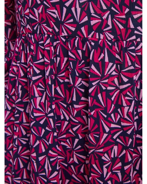 HOBBS LONDON Freda Printed Tiered Midi Dress - Navy Multi