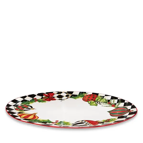 MACKENZIE-CHILDS Deck The Halls Serving Platter - Multi