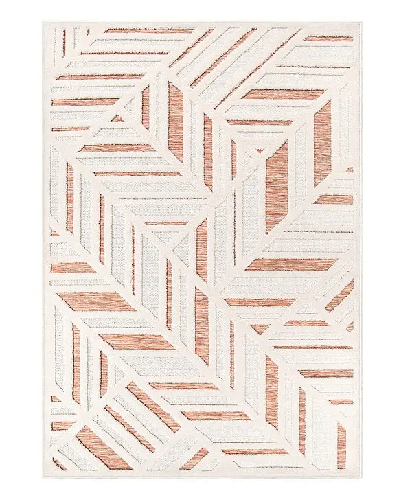 ORIAN Crochet Tread Area Rug, 5'3 X 7'6 - Orange