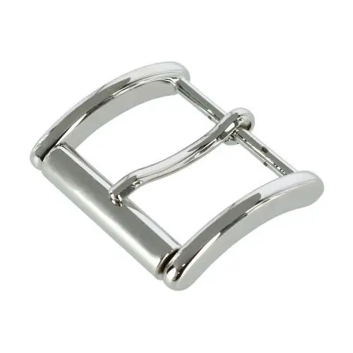 Trafalgar 35mm Solid Brass Roller Harness Belt Buckle - Silver