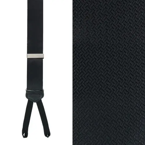 Trafalgar Monte Bello Interlocked Silk Suspenders - Black