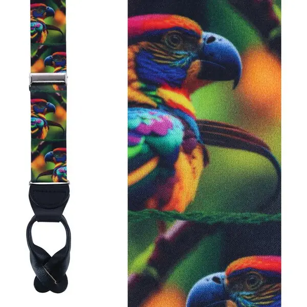 Trafalgar Jungle Parrot Silk Suspenders - Multiple