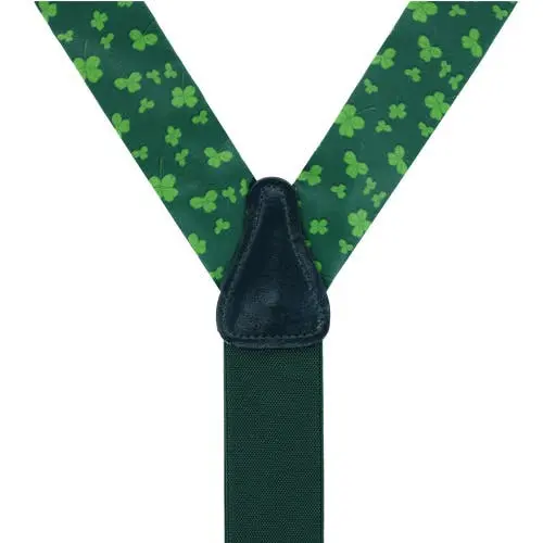 Trafalgar Shamrock Silk Button End Brace - Green
