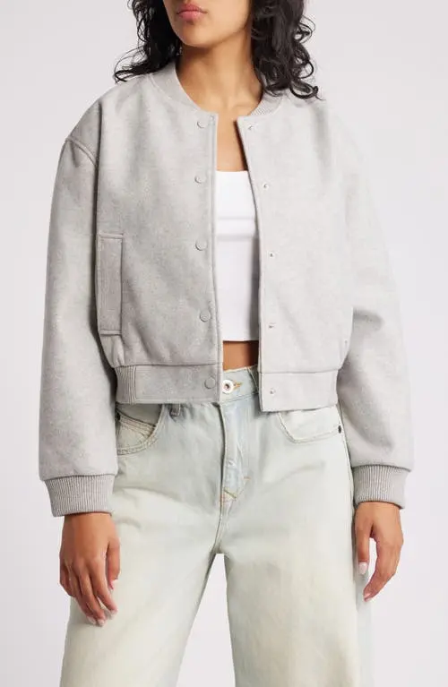 ALL IN FAVOR Bomber Jacket - Light Dove