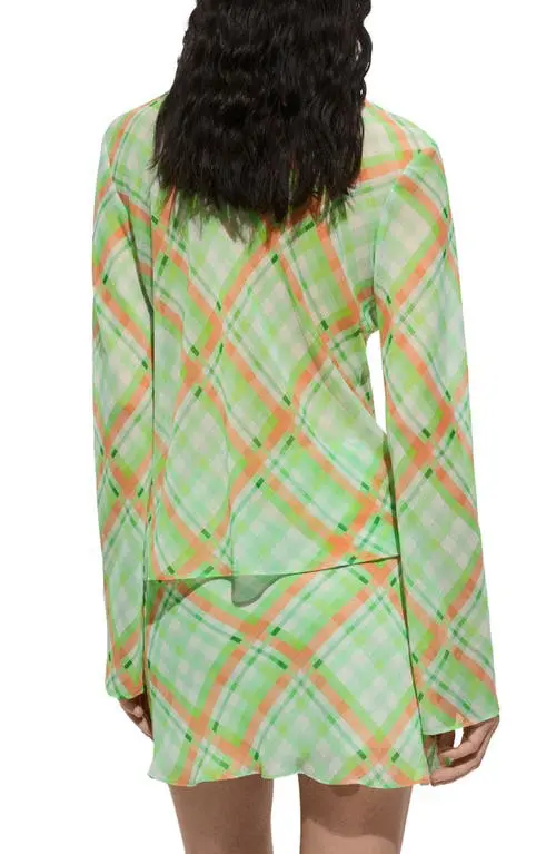 Mango Check Button-up Shirt
