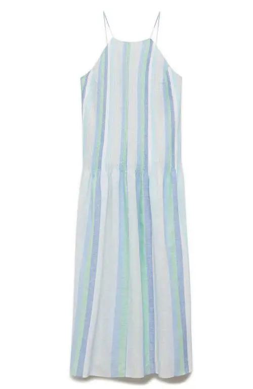 Mango Stripe Linen Blend Dress
