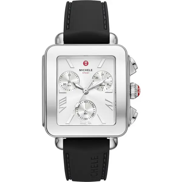 Michele Deco Sport Chronograph Watch - Silver