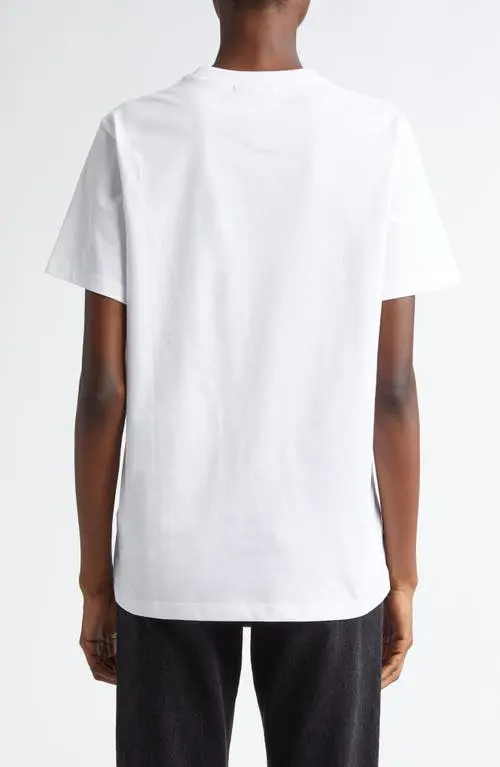 GANNI Leopard Graphic T-shirt - White/leopard