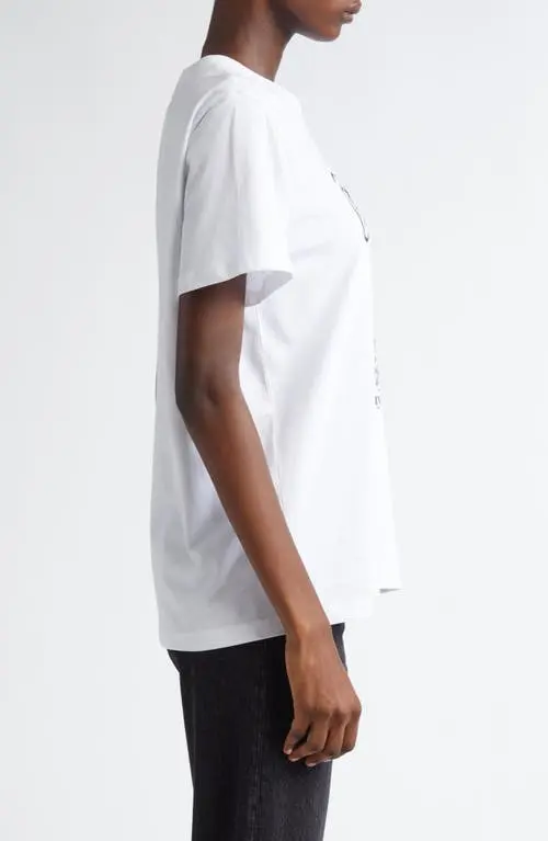 GANNI Leopard Graphic T-shirt - White/leopard