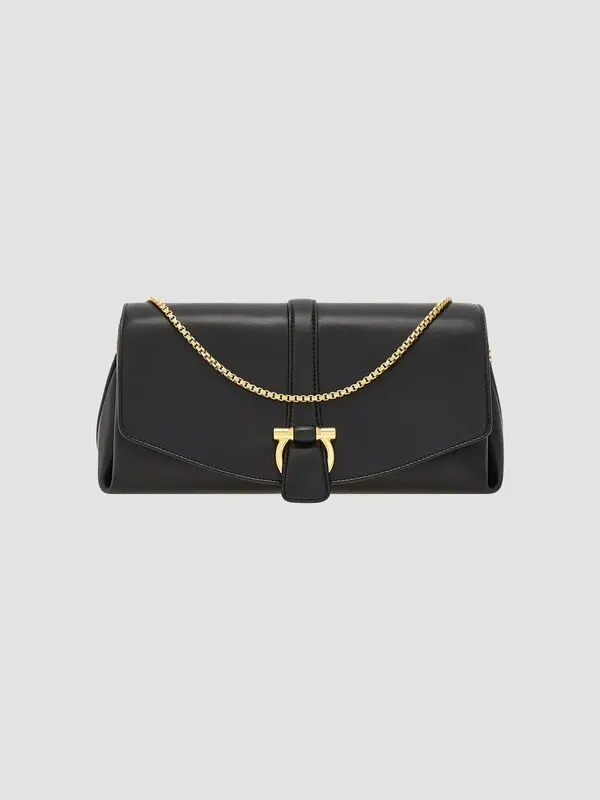 FERRAGAMO New Line Leather Shoulder Bag