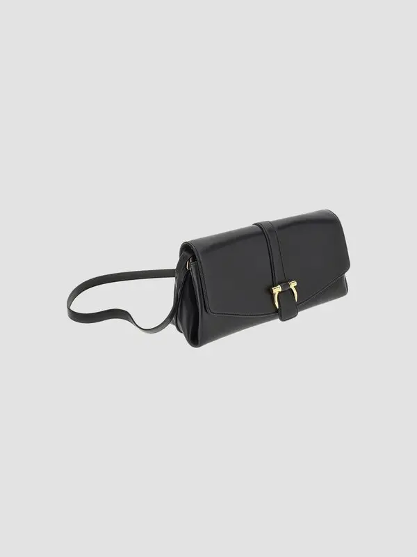 FERRAGAMO New Line Leather Shoulder Bag
