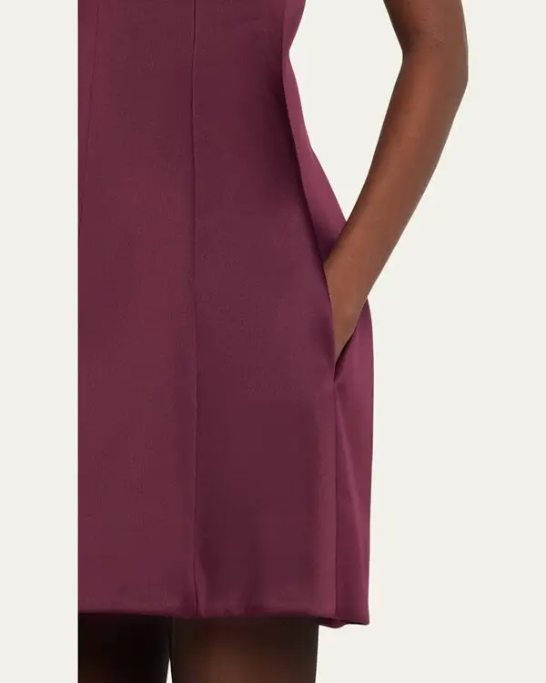 Marc Jacobs Satin Bow Mini Dress - Dark Plum