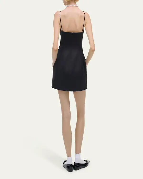 Marc Jacobs Satin Bow Mini Dress - Dark Plum