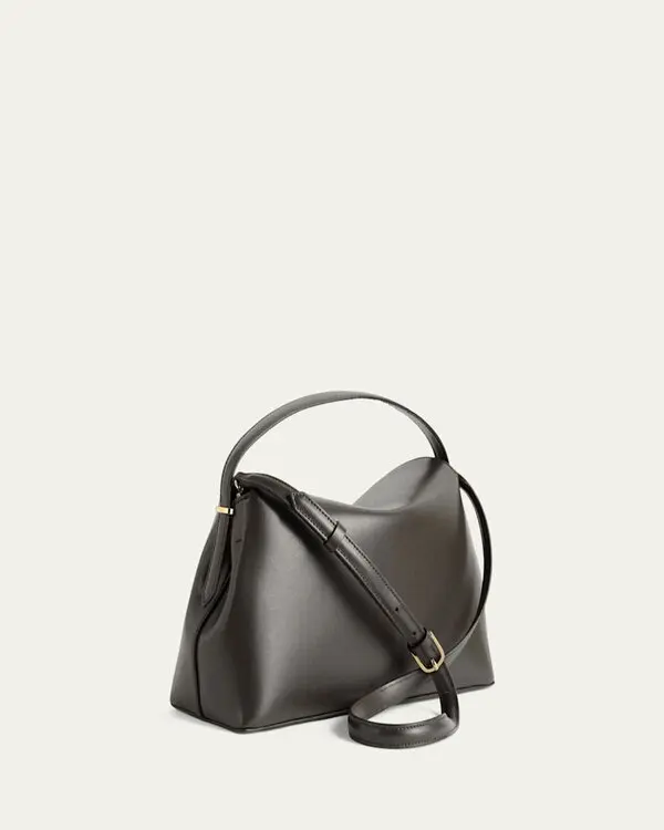 TOTEME T-lock Napa Leather Top-handle Bag - Bark