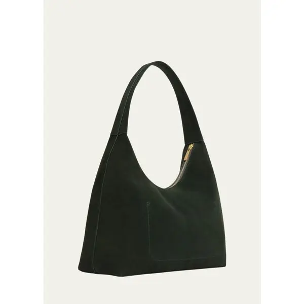 MANSUR GAVRIEL Candy Zip Suede Hobo Bag - Brown