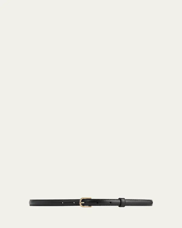 TOTEME Buckle Skinny Leather Belt