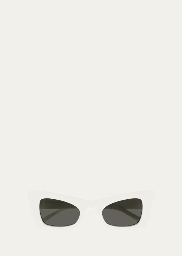 Saint Laurent SL702 003 Sunglasses Ivory Cat Eye Frame, Grey Lenses Saint Laurent SL 702 Sunglasses - Ivory / Grey - Tortoise+Black main image 4