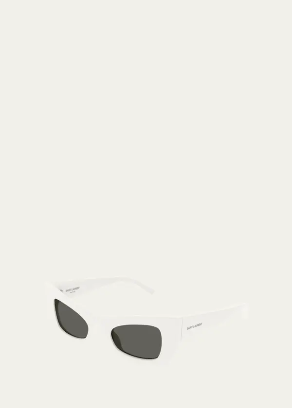 Saint Laurent SL702 003 Sunglasses Ivory Cat Eye Frame, Grey Lenses Saint Laurent SL 702 Sunglasses - Ivory / Grey - Tortoise+Black main image 3