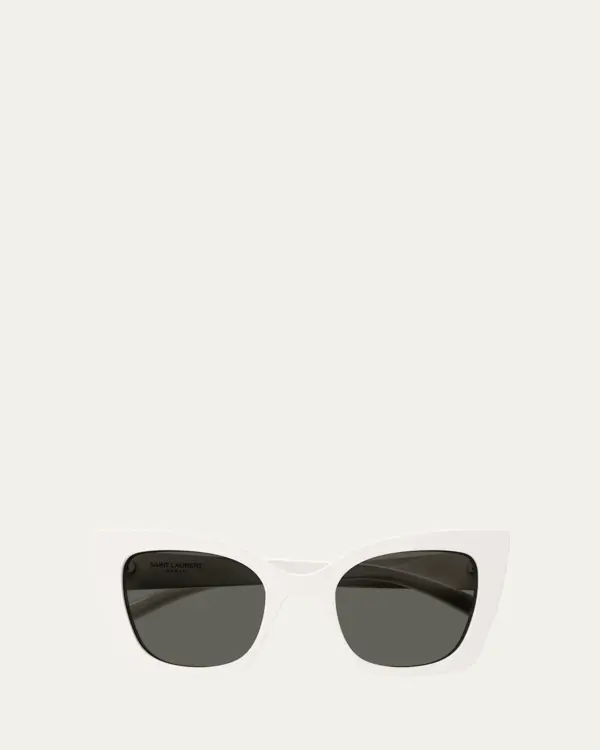 Saint Laurent Fashion Show Cat-eye Sunglasses - Ivory