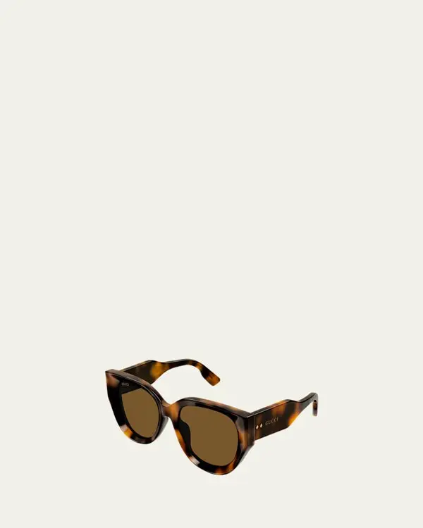 Gucci Beveled Cat-eye Sunglasses