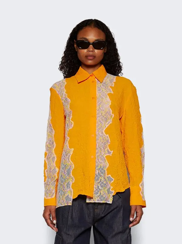 Christopher Esber Crimped Lace Shirt