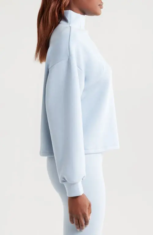 Zella Soft Scuba Knit Funnel Neck Modal Blend Top