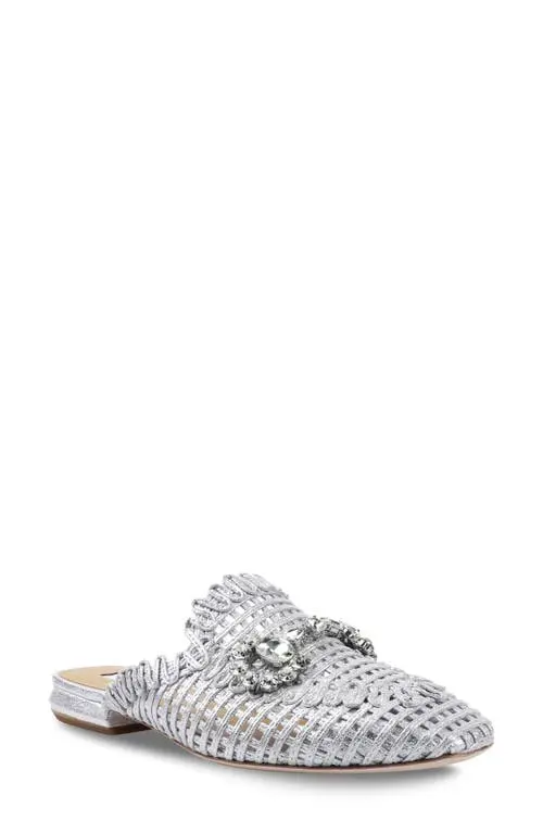 ZIGI Isabelle Crystal Bit Mule - Silver