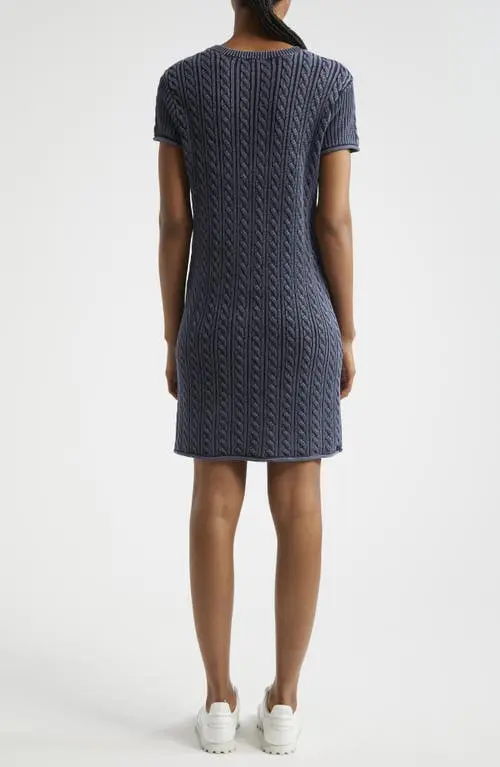 ATM Anthony Thomas Melillo Stonewash Cable Cotton Sweater Dress