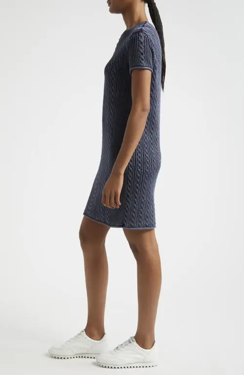 ATM Anthony Thomas Melillo Stonewash Cable Cotton Sweater Dress