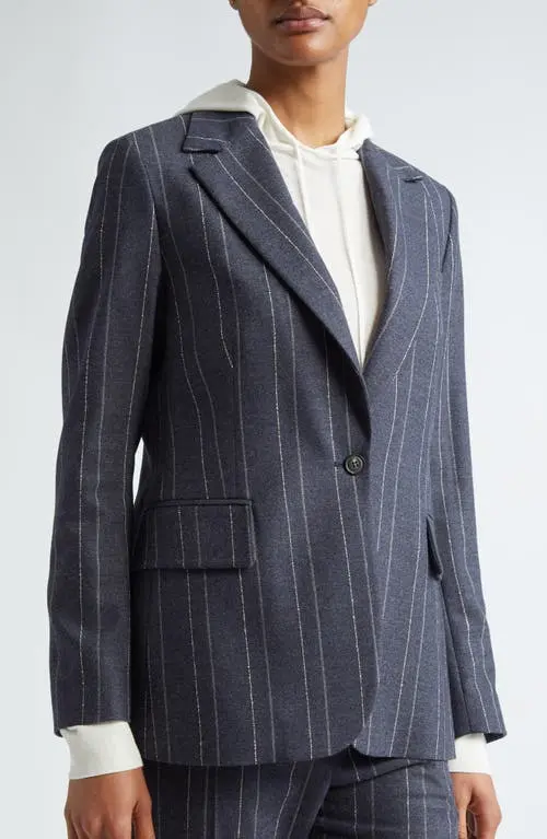 Eleventy Pinstripe One-button Blazer