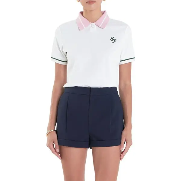 English Factory Sports Club Colorblock Polo - Off White