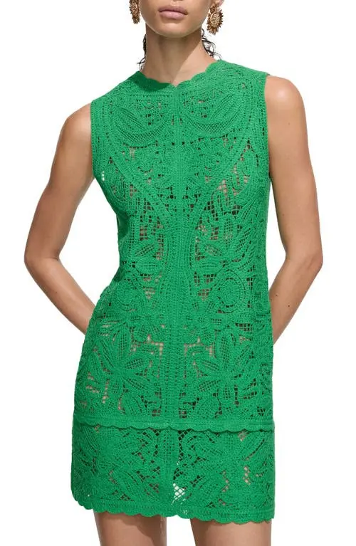 self portrait crochet knit dress Black Bow Crochet Midi Dress – self-portrait-US main image 0