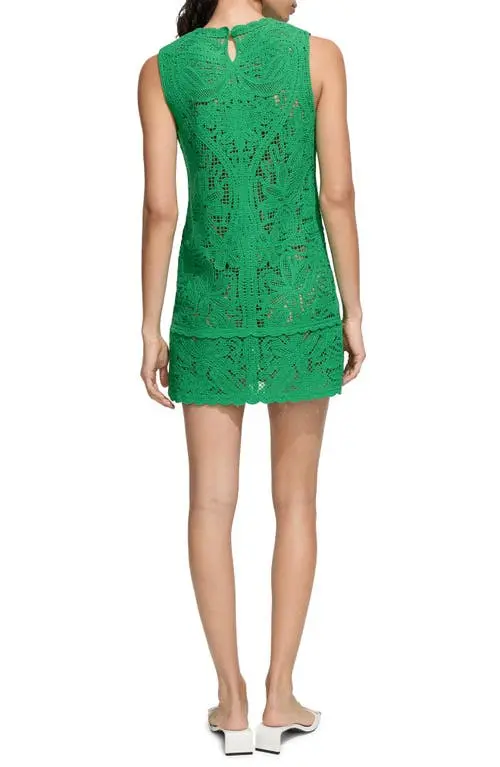 Mango Open Knit Sleeveless Minidress In Pastel Green - 45% Off |  Editorialist
