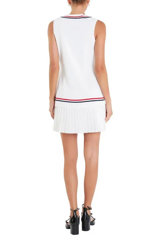 English Factory Sports Club Mixed Media Mini Dress