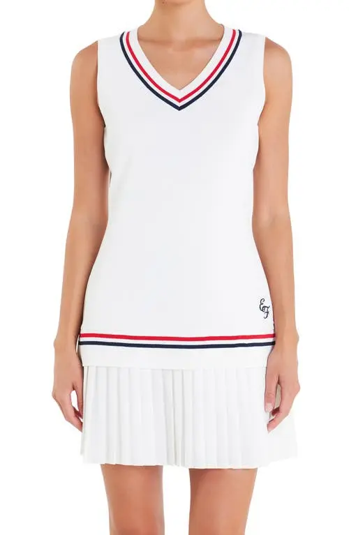 English Factory Sports Club Mixed Media Mini Dress