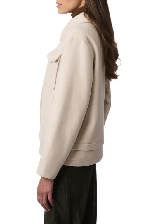 Bernardo Chest Pocket Coat - Putty