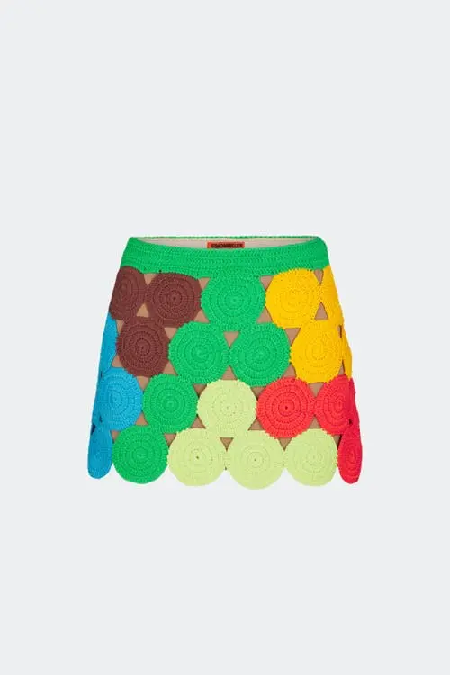 SIMONMILLER Crochet Beep Beep Mini Skirt - Island Multi