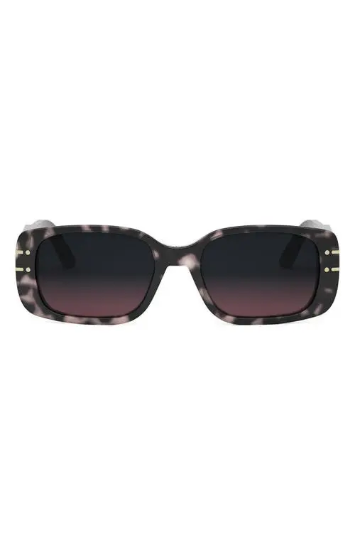 Dior Signature S12i Rectangular Sunglasses - Havana/other/gradient Brown