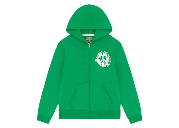 DENIM TEARS Denim University Zip Up Hoodie - Green/white
