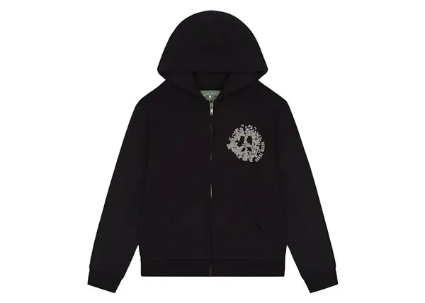 DENIM TEARS Denim University Zip Hoodie Ss24 - Black