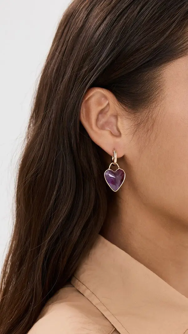 Brinker & Eliza Lovey Huggies Earrings
