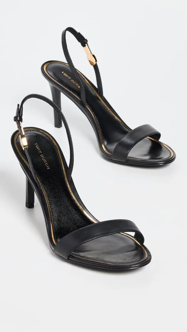 Tory Burch Double T Buckle Heel Sandals 85mm