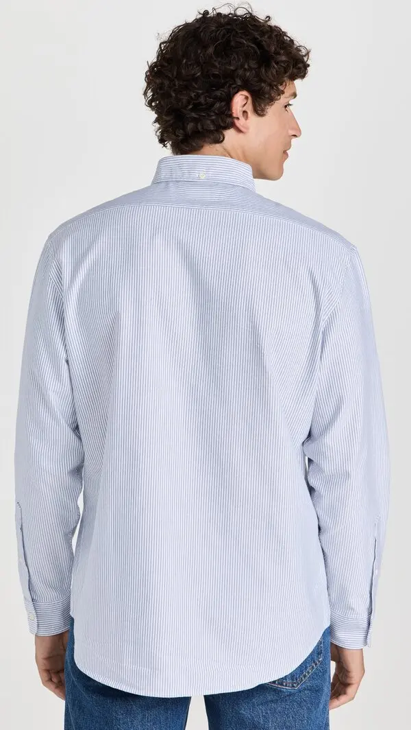 Taylor Stitch Jack Oxford Shirt - Navy University Stripe