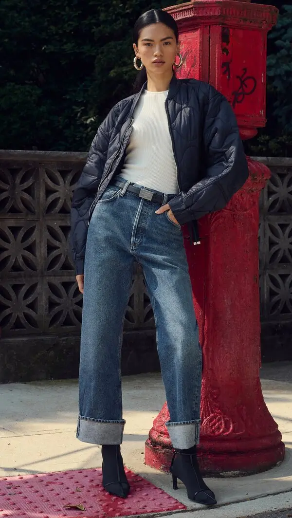 AGOLDE Fran Low Slung Straight Leg Jeans