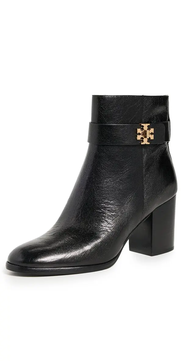 Tory Burch T Lock Heeled Ankle Boots - Perfect Black
