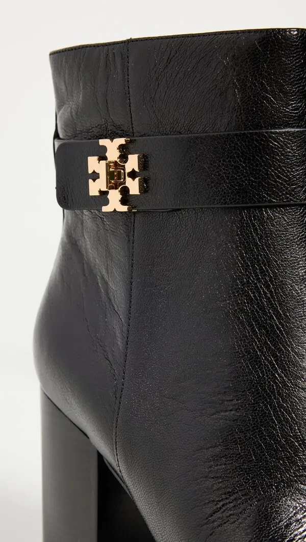 Tory Burch T Lock Heeled Ankle Boots - Perfect Black
