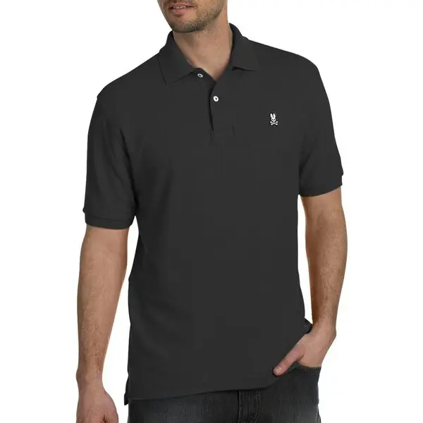Psycho Bunny Big & Tall Classic Polo Shirt - Black